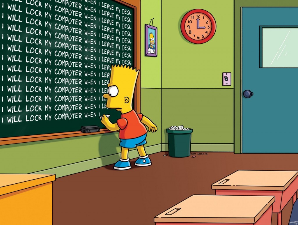 Bart Simpson on Security Awareness | CarmeloWalsh[.]com